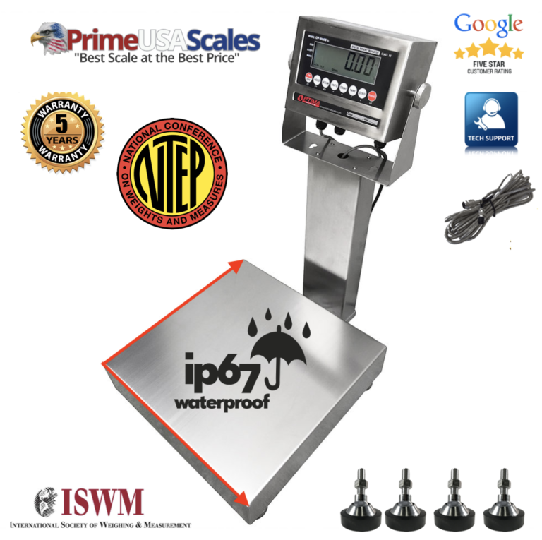 Heavy-Duty Stainless Steel 18x24 Washdown Bench Scale