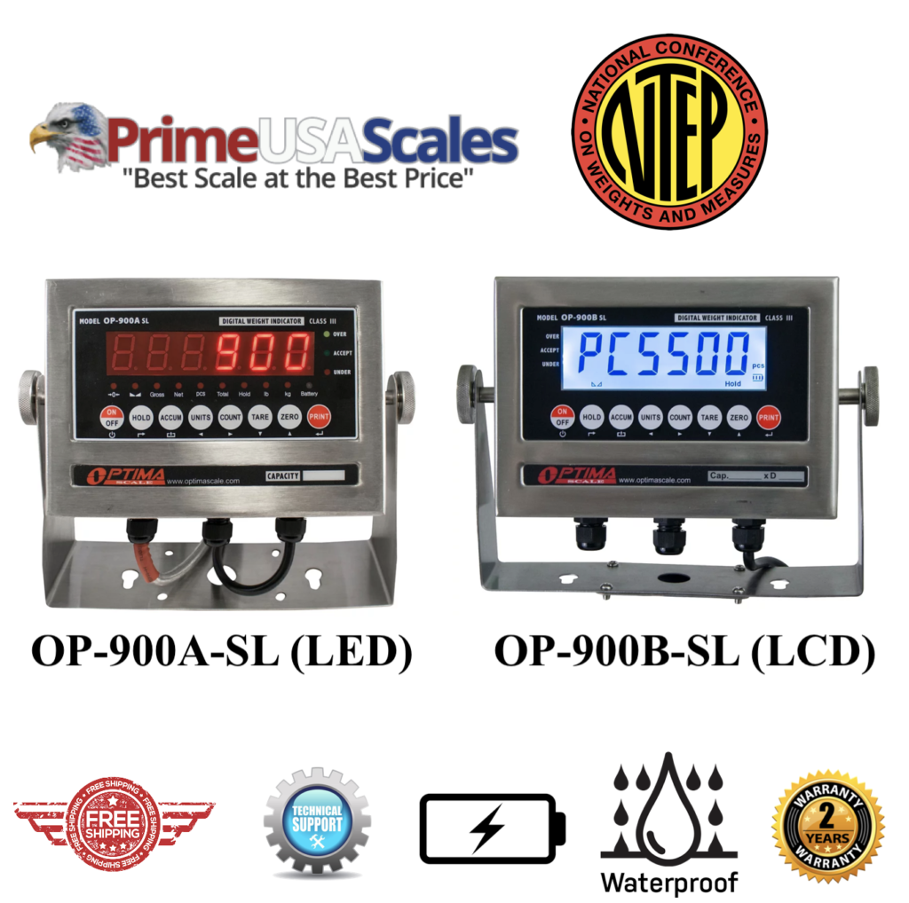 OP-900A-SL or OP-900B-SL Stainless Steel Washdown Indicator - Prime USA ...