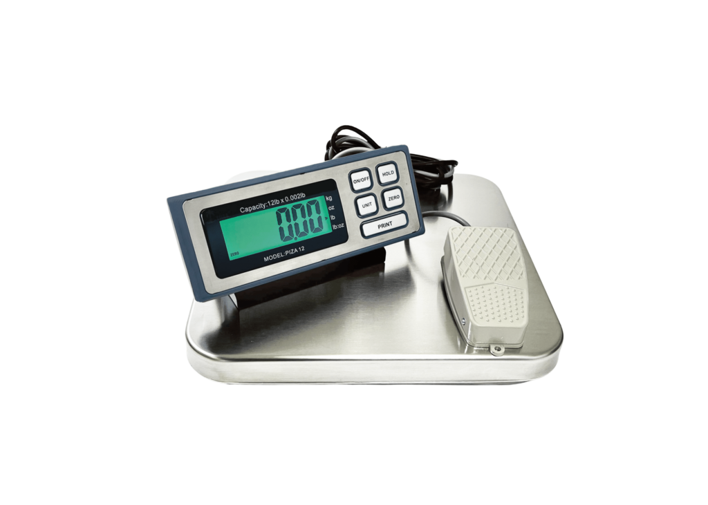 PIZA 12 & PIZA 25 Food Pizza Scale with Foot Tare Pedal - Prime USA Scales