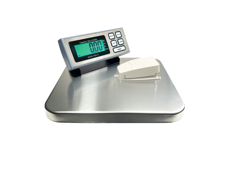 PIZA 12 & PIZA 25 Food Pizza Scale with Foot Tare Pedal - Prime USA Scales
