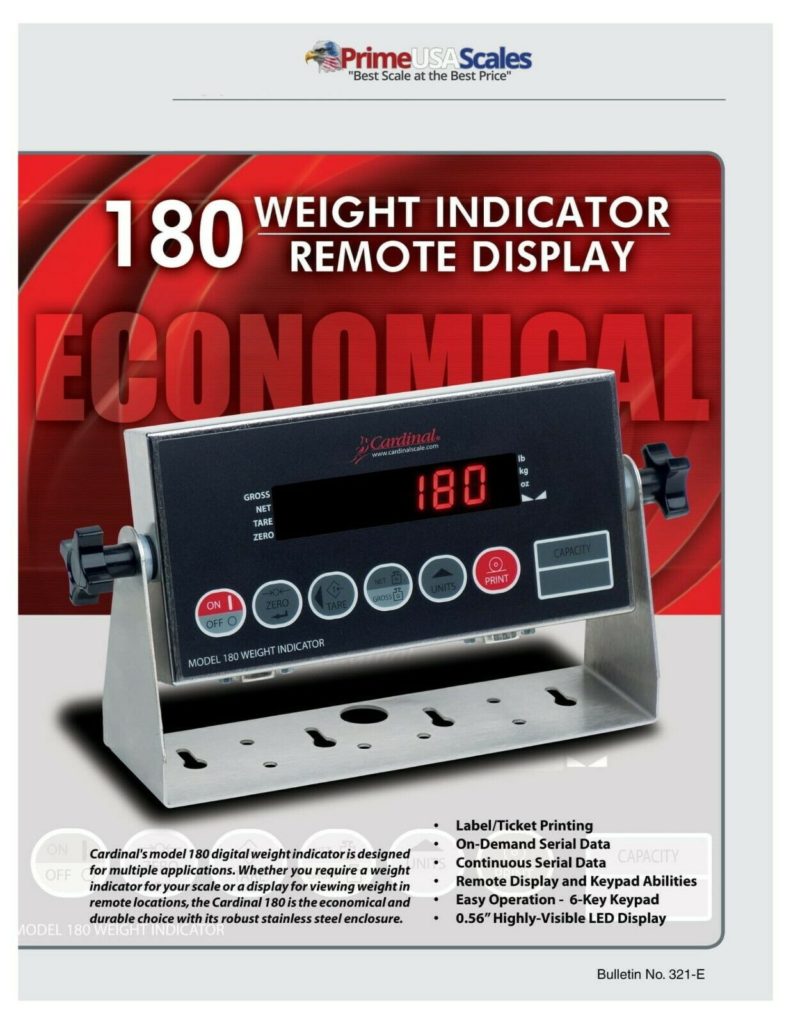 Cardinal Cattle Scale 5,000 lb with Indicator (USA Made) - Prime USA Scales