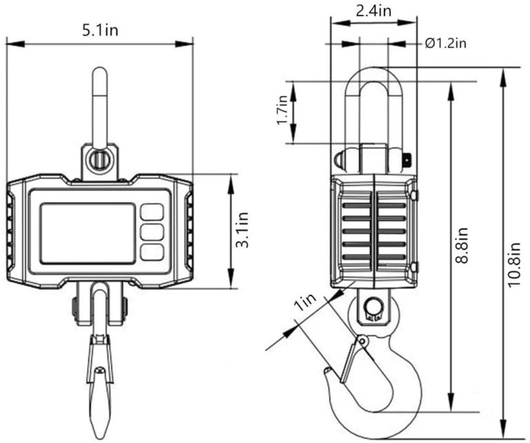DCS-CD-500LB, DCS-CD-1000LB & DCS-CD-2000LB Crane Scale - Prime USA Scales