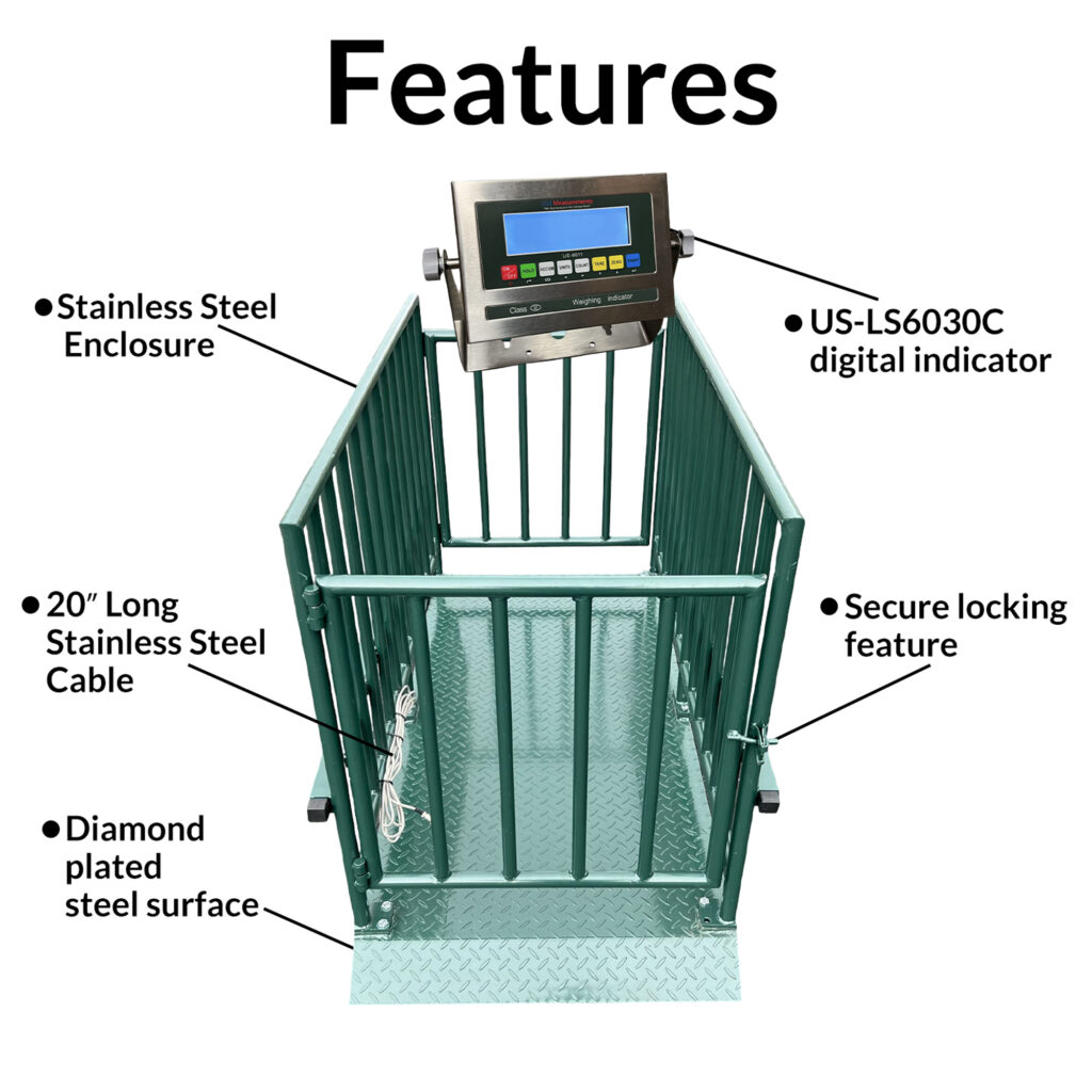US-LS6030C Livestock Scale with Cage (Portable) - Prime USA Scales