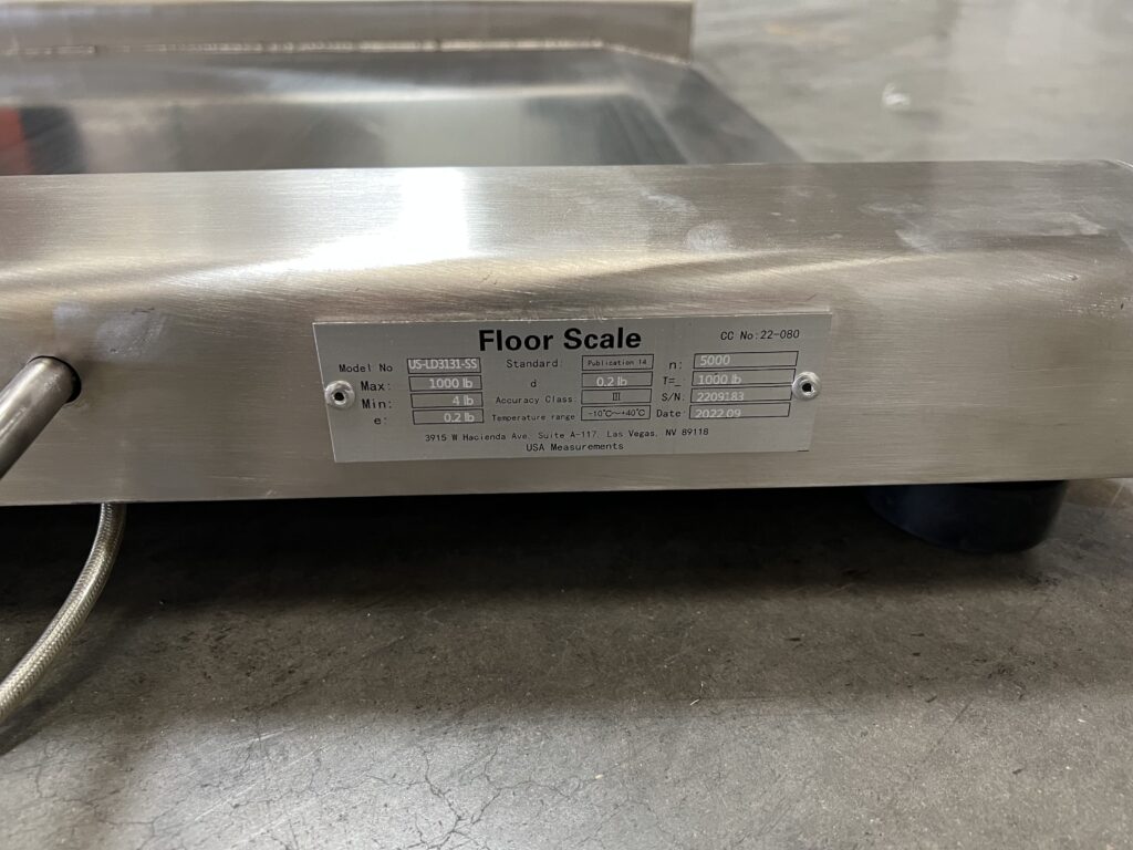 US-LD2828SS-P 1,000 lb Stainless Steel Drum Scale - Prime USA Scales