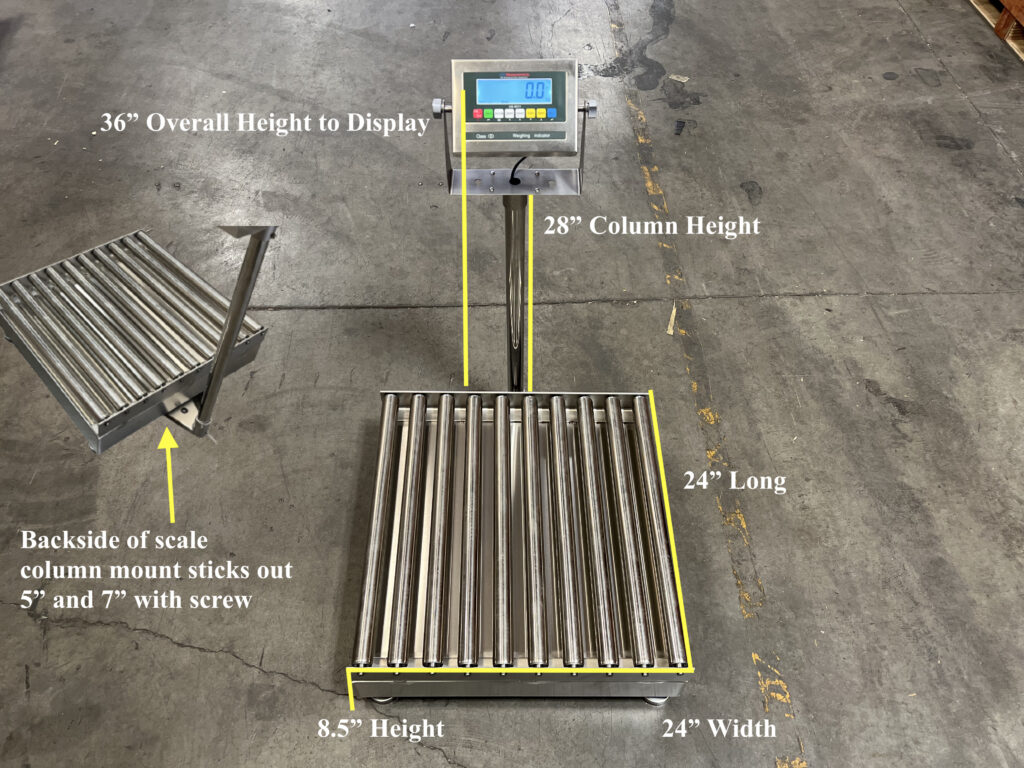 US-BT2424SS-RT Roller Top Bench Scale (Legal for trade) - Prime USA Scales