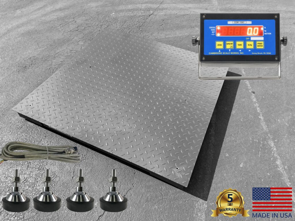 Cambridge 660 Floor Scale 5×5 Platform 20,000 lb with CSW10AT Indicator ...