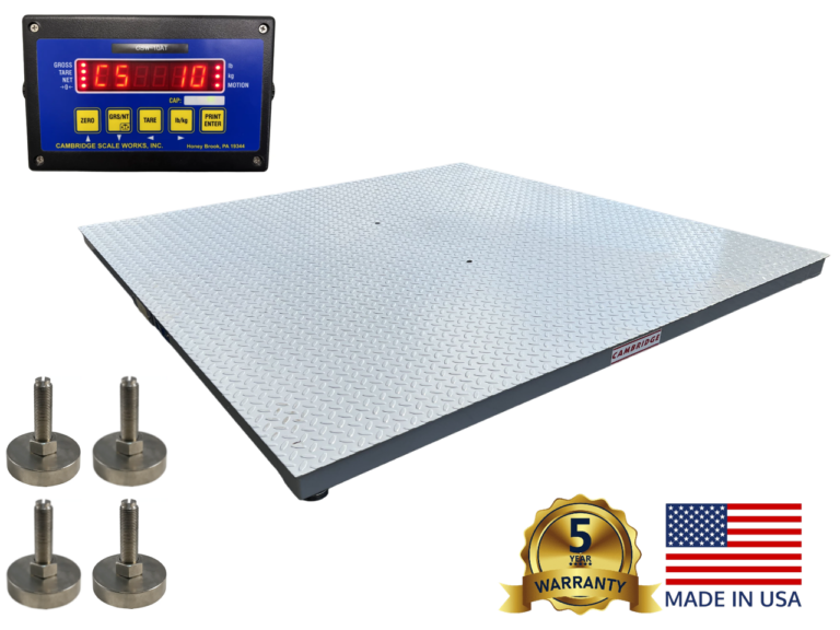 Cambridge 660 Floor Scale 4×4 Platform 5,000 lb with CSW10AT Indicator ...