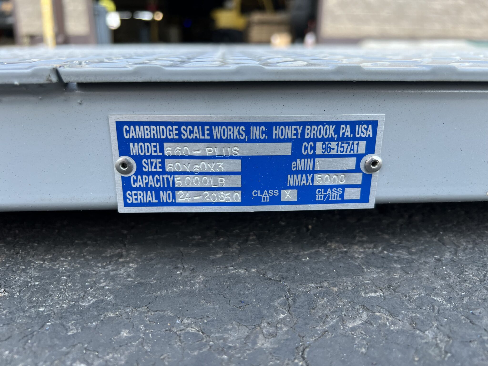 Cambridge 660+ (PLUS) Floor Scale 2x2 Platform 1,000 lb with CSW10AT ...