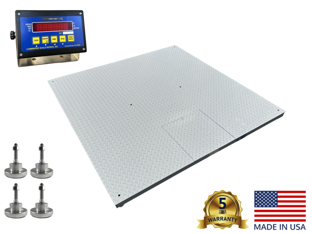Cambridge 660 (Classic) Floor Scale 6x8 Platform 10,000 lb with CSW10AT Indicator (USA Made ...