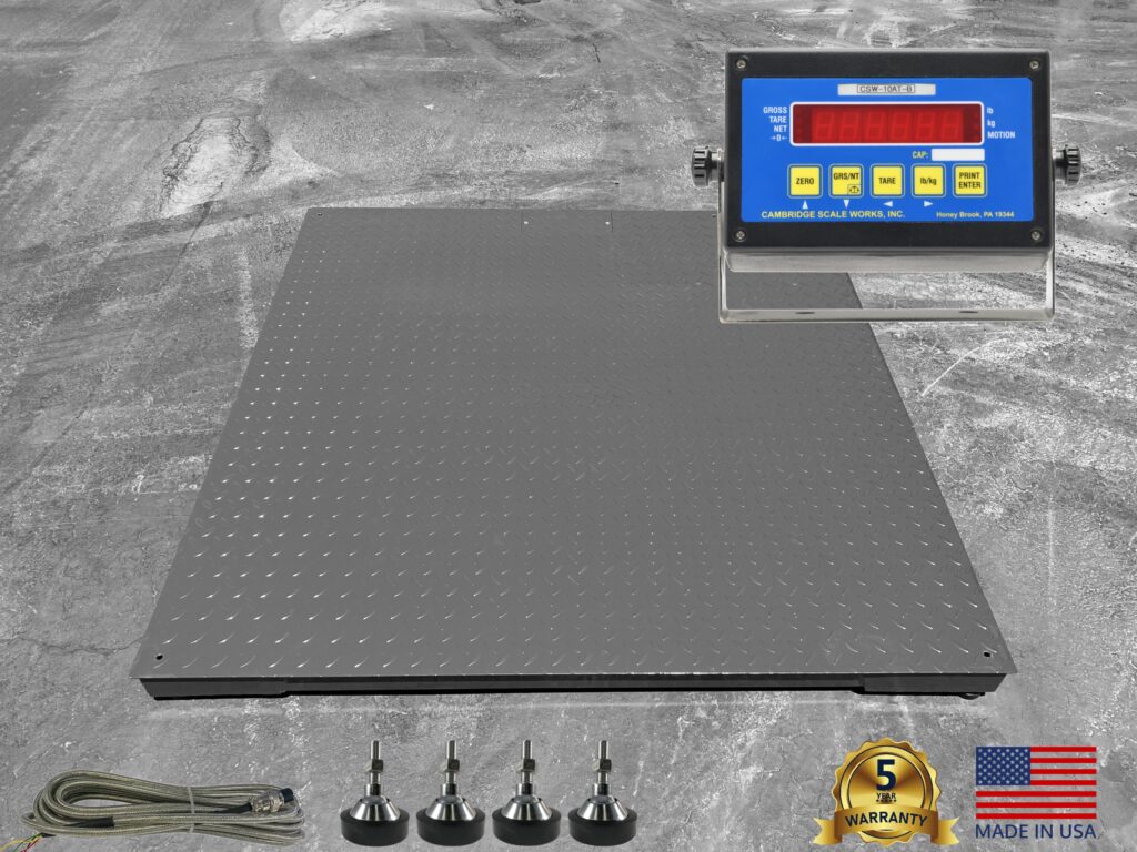 Cambridge 660 (Classic) Floor Scale 2x2 Platform 2,500 lb with CSW10AT ...