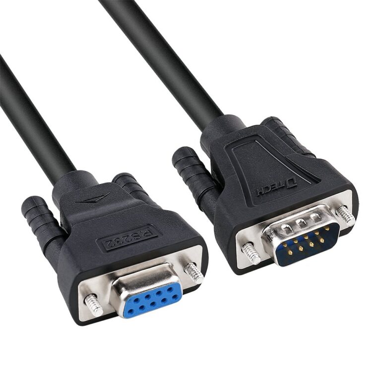 10ft COM Port Serial Cable | RS232 9-Pin Male to Female