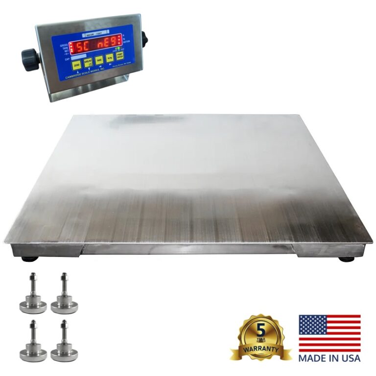 Cambridge SS660-OB (Stainless Steel) Floor Scale 3x3 Platform 5,000 lb ...