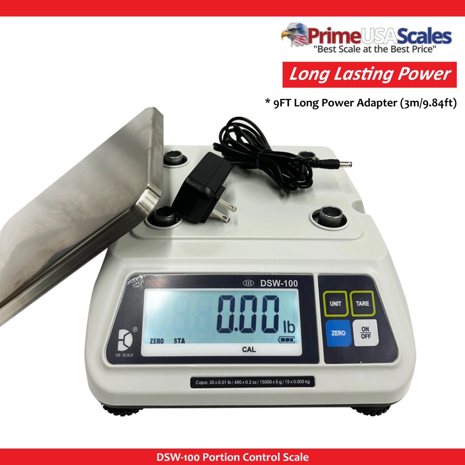 DSW-100D-30 Dual Display (30 lb x 0.01 lb) NTEP Approved - Prime USA Scales